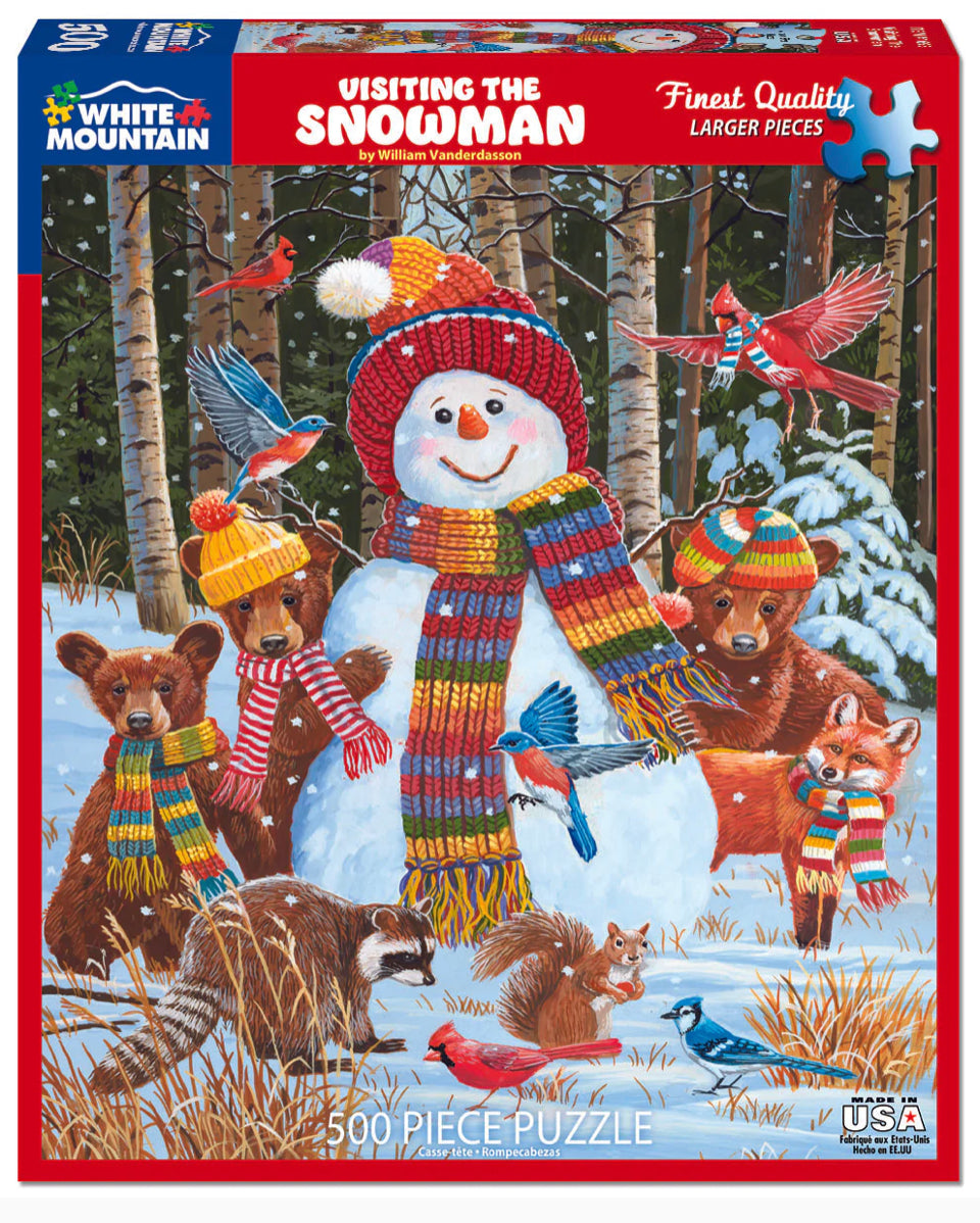 Visiting the Snowman 500 pc Puzzle – Nana’s Niche and Corner